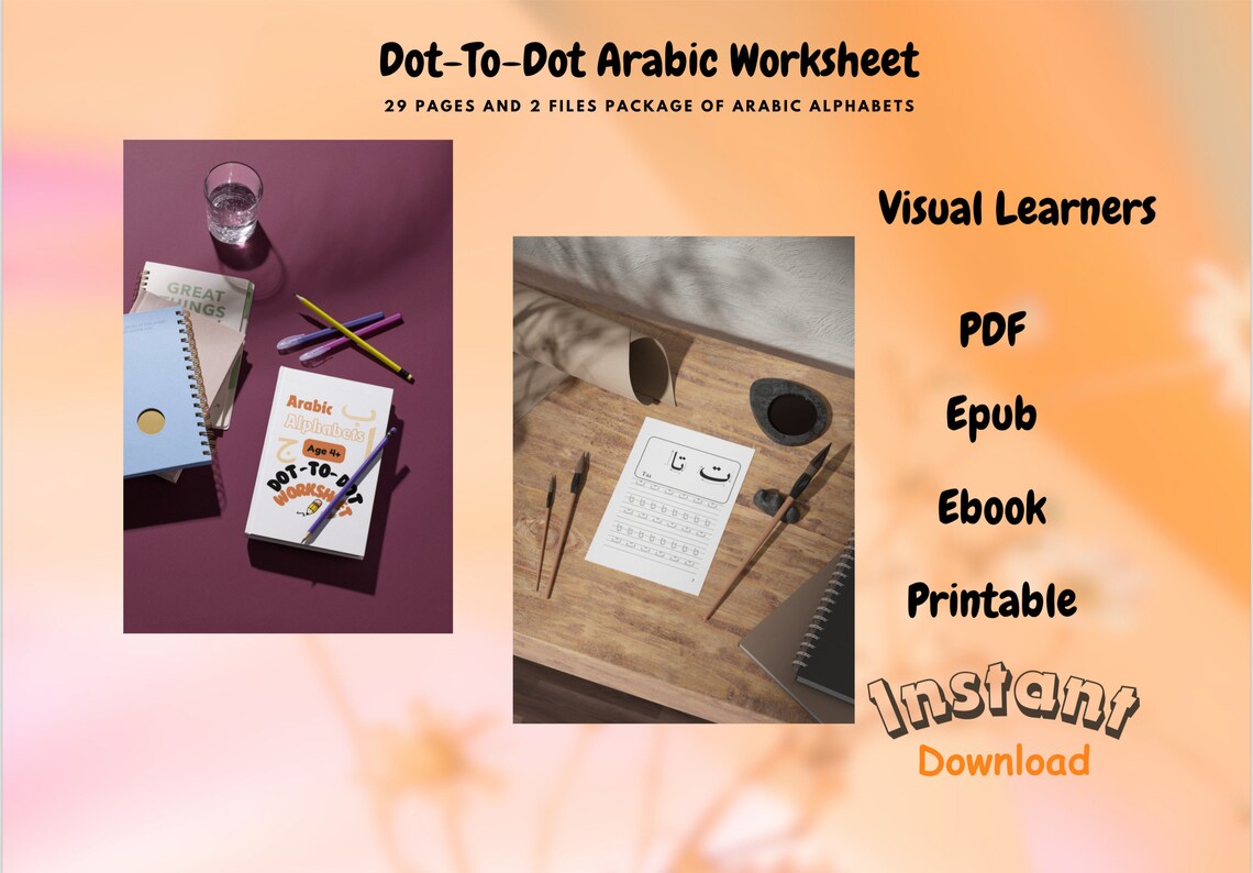 Arabic Alphabets Dot-to-dot Worksheet - Etsy