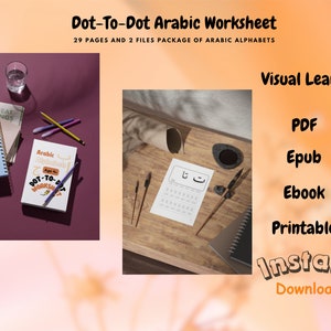 Arabic Alphabets Dot-to-dot Worksheet - Etsy