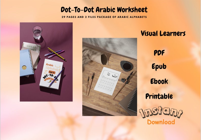 Arabic Alphabets Dot-to-dot Worksheet - Etsy