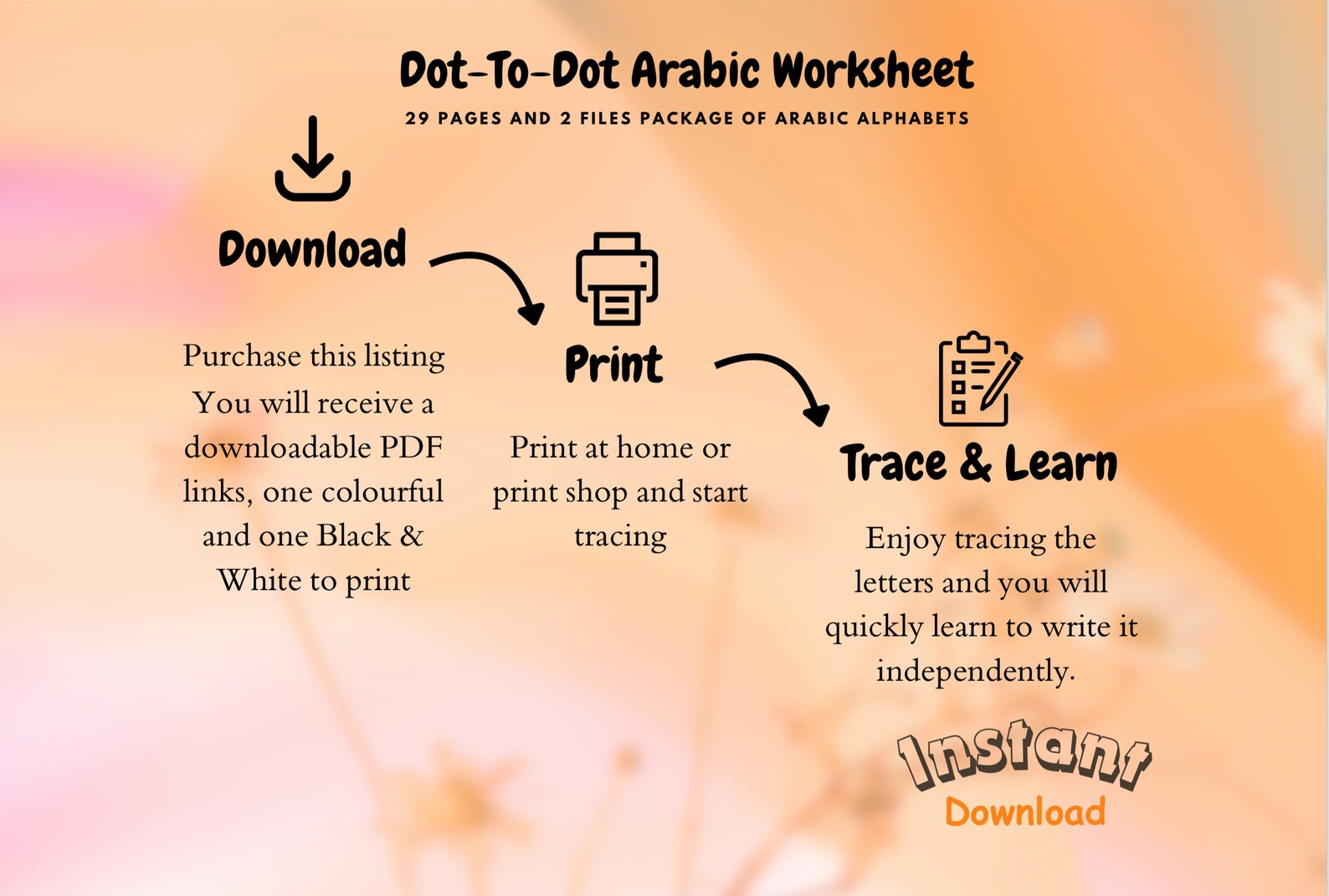 Arabic Alphabets Dot-to-dot Worksheet - Etsy