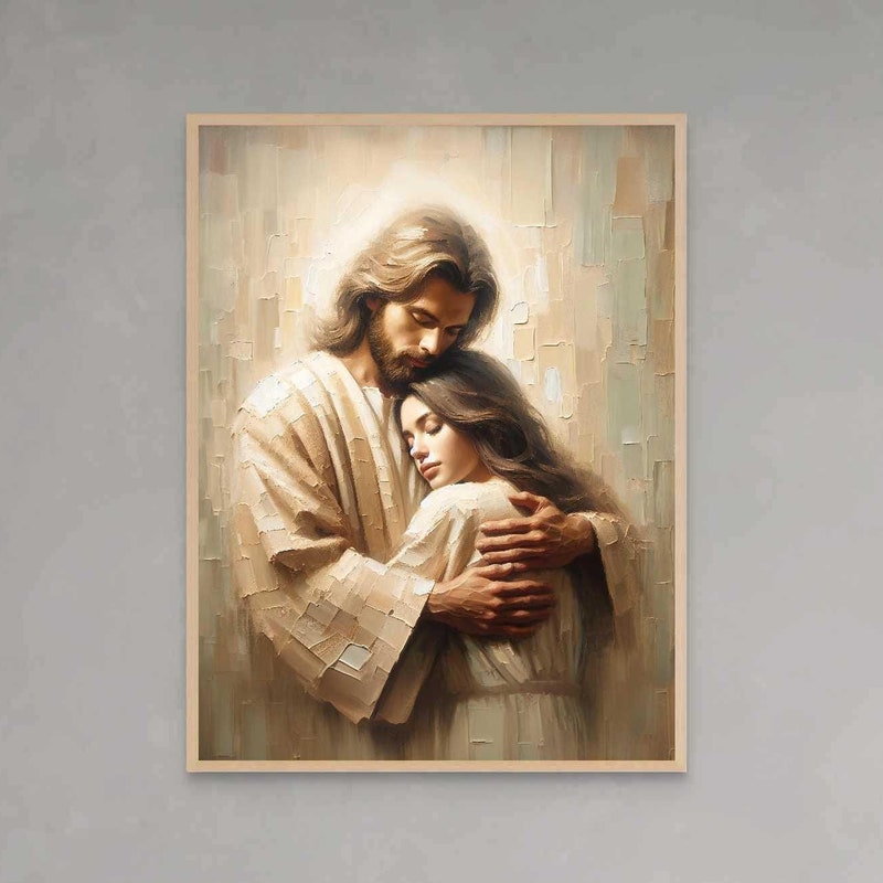 Jesus Hugging Woman - Etsy