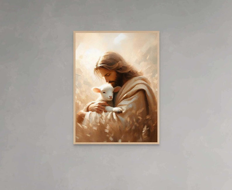 He Saved the One, Christian Art, Jesus and Lamb, Jesus Picture, LDS Art ...