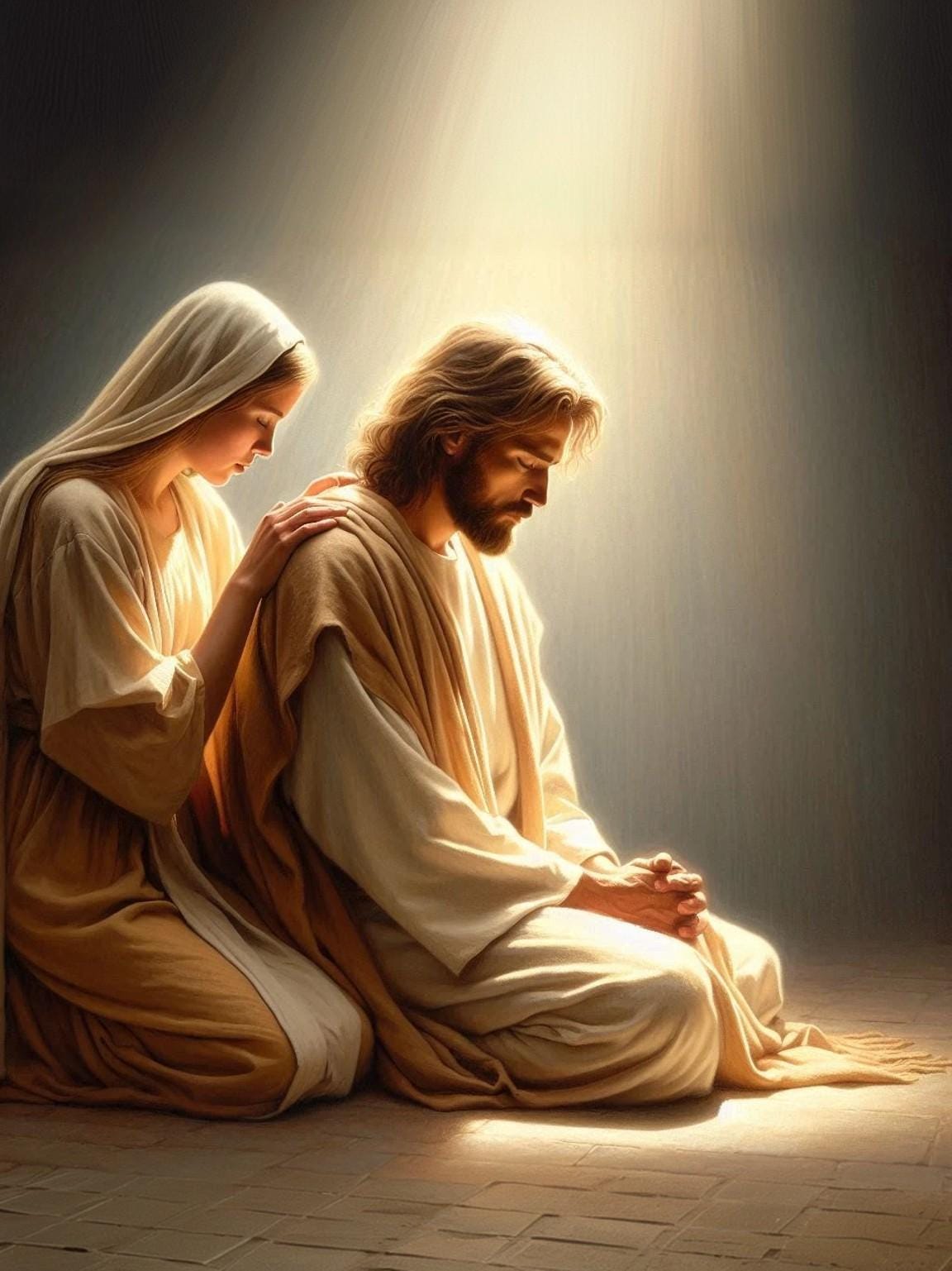 His Pain, Christian Art, Jesus With Girl Art, Jesus Wall Art, LDS Art ...