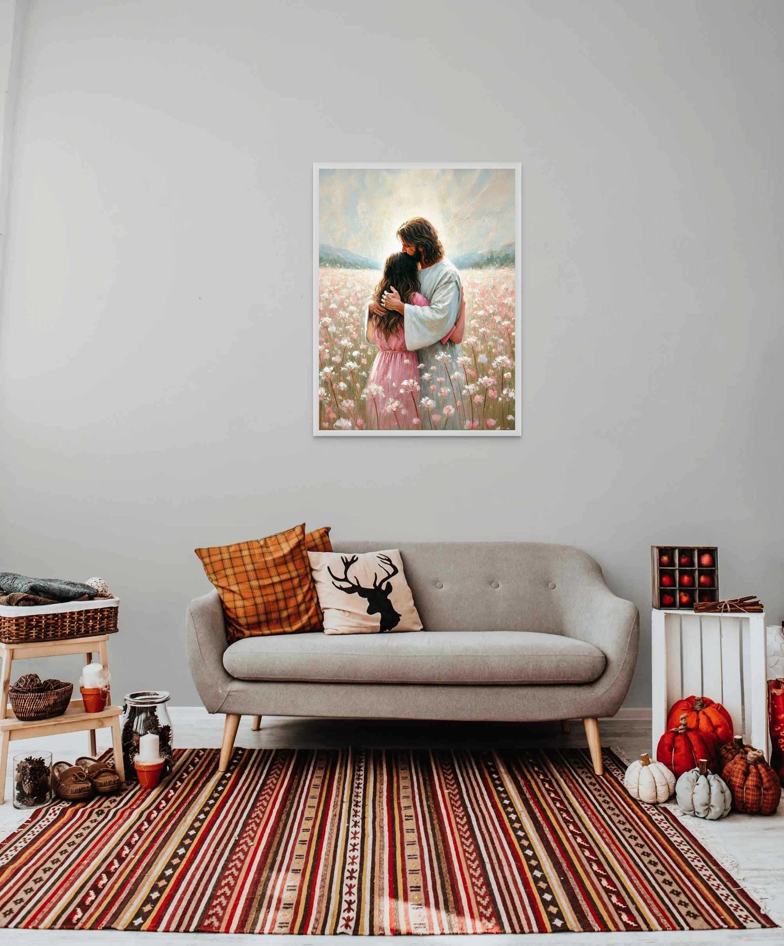 His Love, Christian Wall Art, Jesus Hugging Woman, Jesus Art, LDS ...