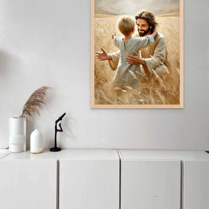 He Loves You, Christian Art, Jesus With Boy, Jesus Wall Art, LDS Art ...