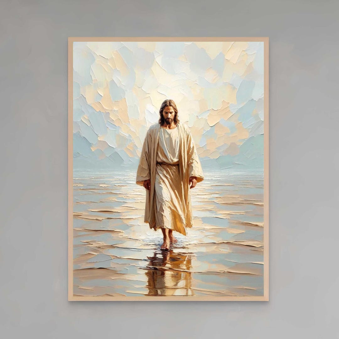 Jesus Walking on Water, Christian Art, Picture of Jesus, Christian ...