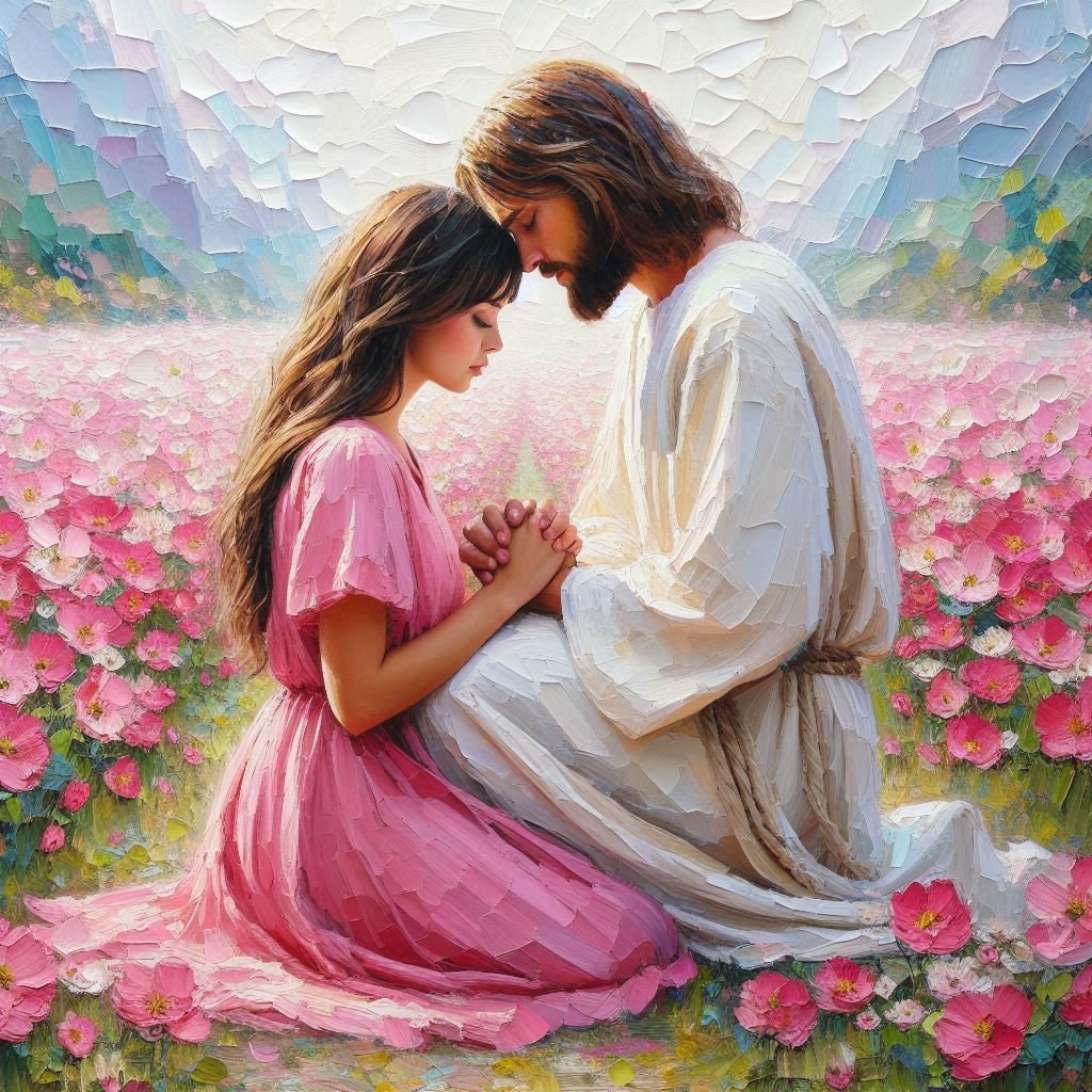 Women Christian Art, Girl Portrait Canvas, Jesus Digital Art, Christ ...