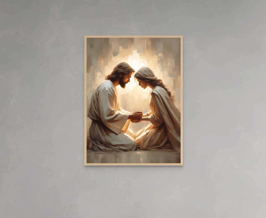 Your Savior, Christian Painting, Jesus and Girl, Picture of Christ, LDS ...
