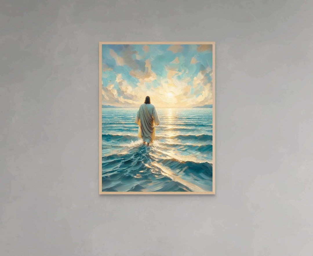 Miracle on the Horizon, Christian Art, Jesus Walking on Water Art ...