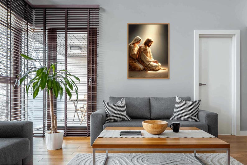 His Pain, Christian Art, Jesus With Girl Art, Jesus Wall Art, LDS Art ...
