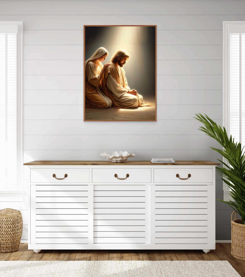 His Pain, Christian Art, Jesus With Girl Art, Jesus Wall Art, LDS Art ...