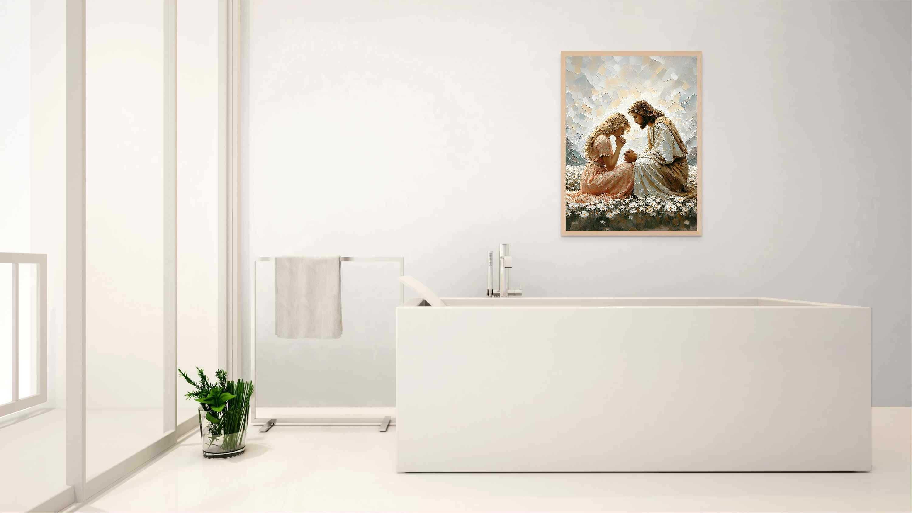 Jesus and Girl, Christian Painting, Jesus With Woman, Jesus Prints, LDS ...