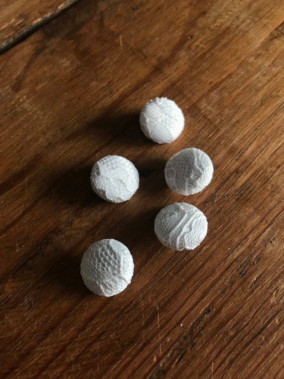 Lace Covered Ivory Silk Satin Buttons Silk Charmeuse Buttons | Etsy