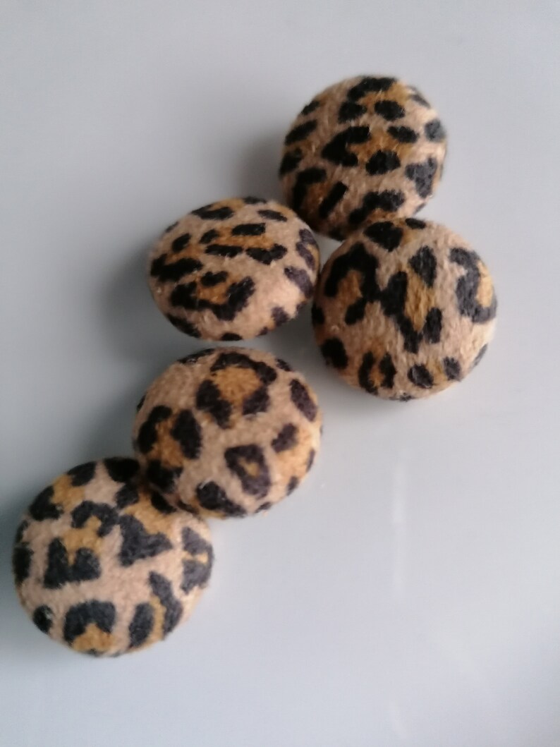 Handmade Leopard Print Faux Suede Fabric Covered Buttons | Etsy