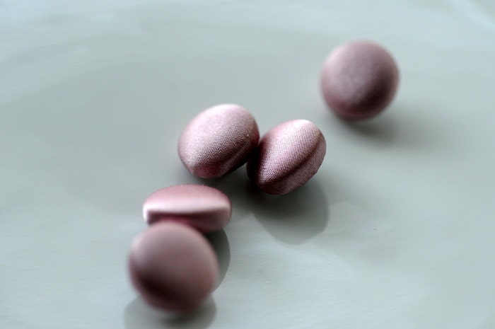 Dusky Pink Wedding Dress Buttons 100% Silk Satin Bridal - Etsy