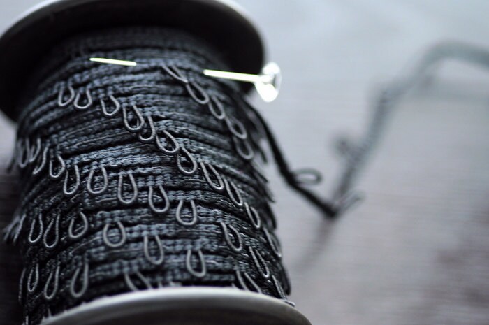 Black Bridal Button Looping Elastic Wedding Dress Buttonhole | Etsy