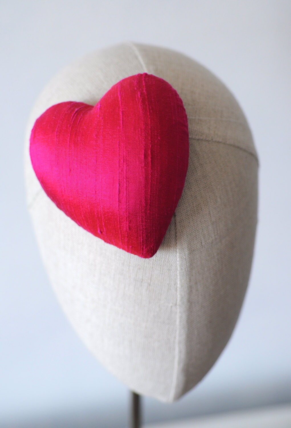 Mini Hot Pink Silk Heart Cocktail Hat Millinery Fascinator - Etsy UK