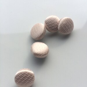 Tulle Covered Blush Wedding Dress Buttons Silk Satin Bridal Buttons ...