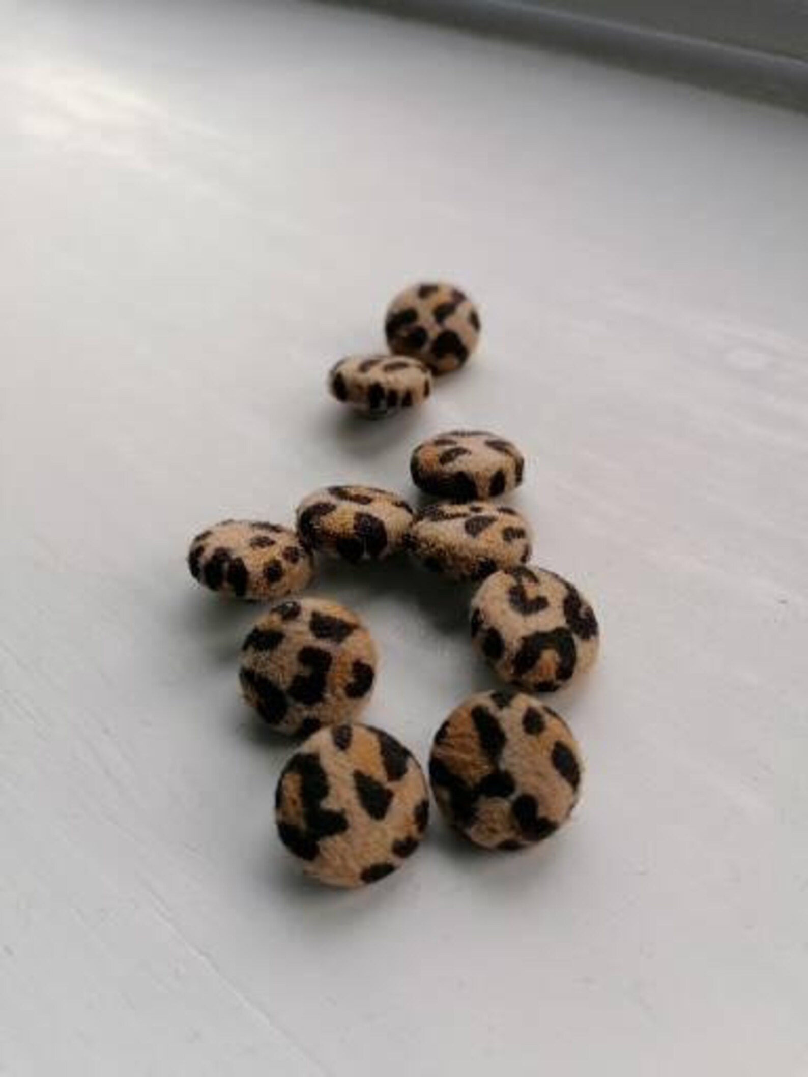 Leopard Print Wedding Dress Buttons Faux Suede Bridal Buttons | Etsy