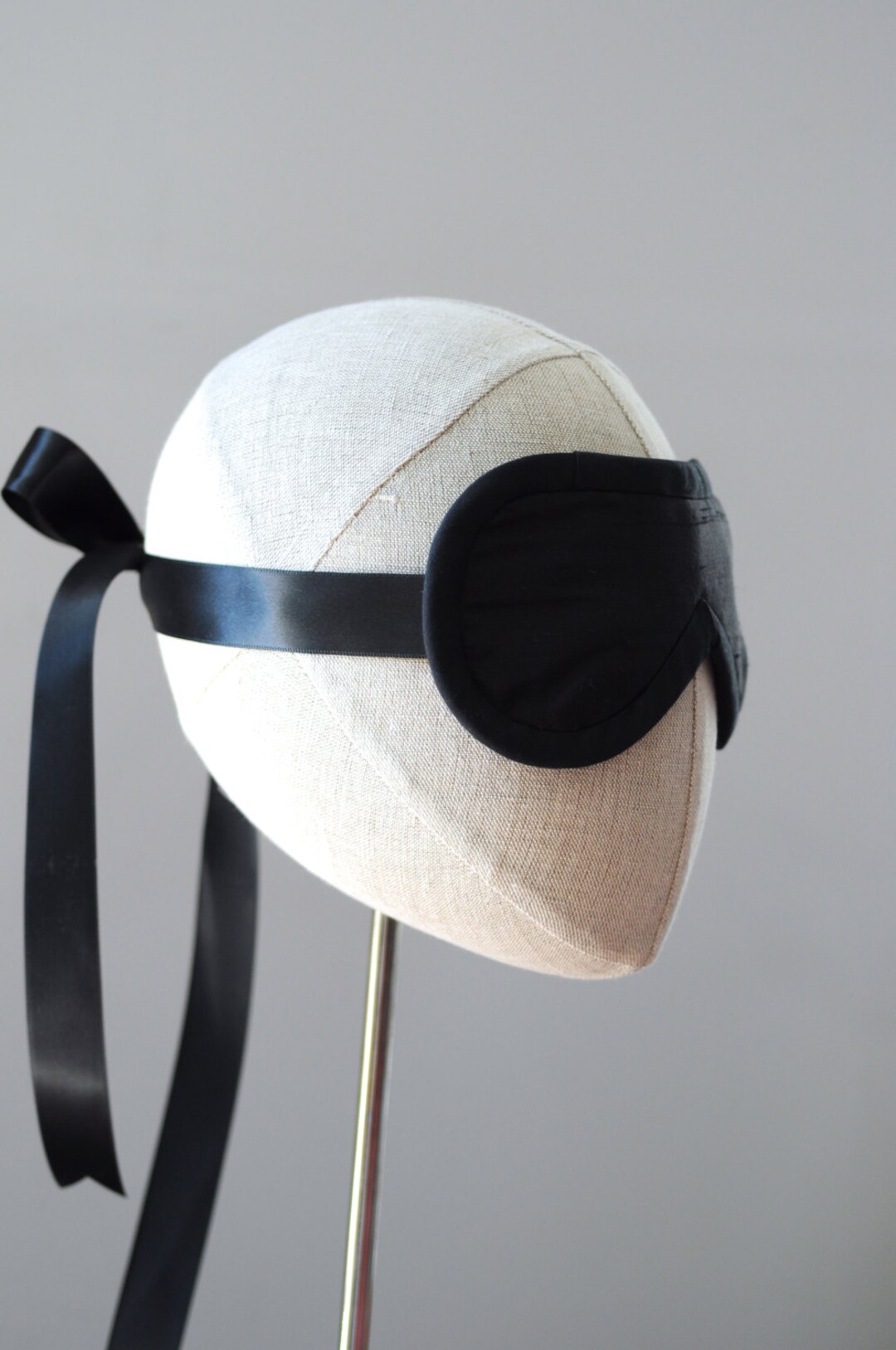 Simply Black Eye Mask Silk Boudoir Blindfold Eyemask Sleep - Etsy UK