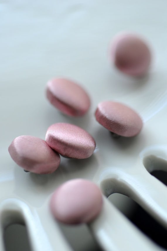 Dusky Pink Wedding Dress Buttons 100% Silk Satin Bridal | Etsy