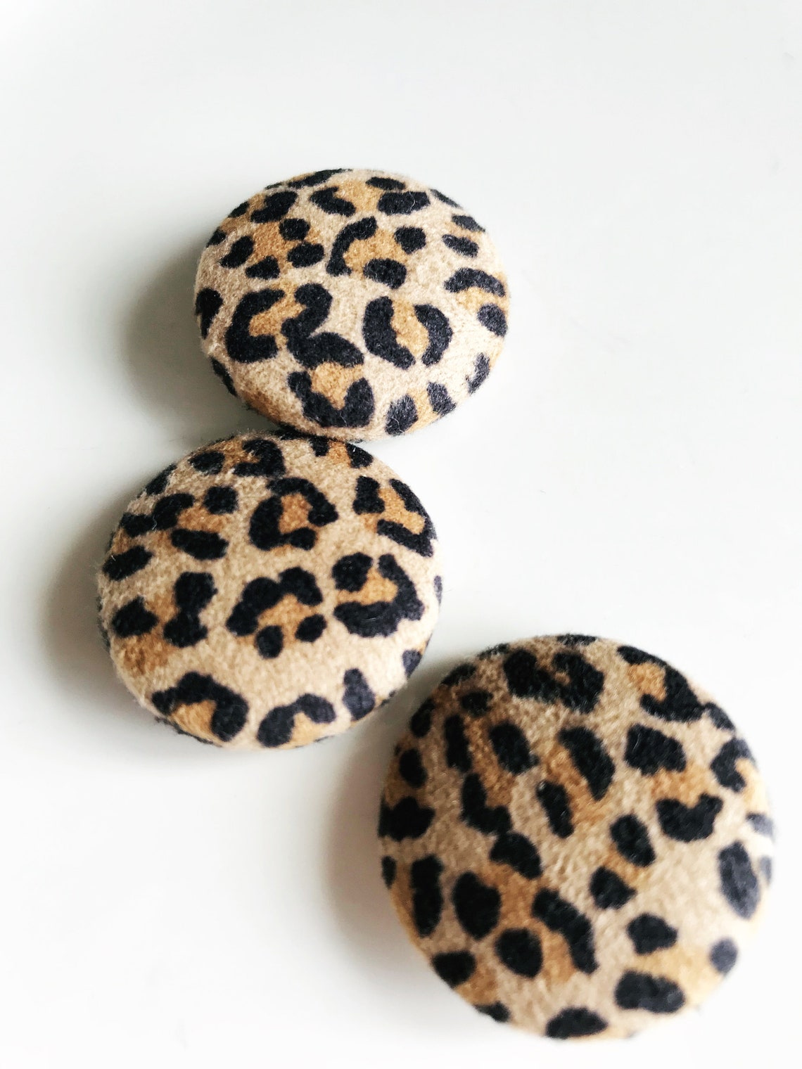 Handmade Leopard Print Faux Suede Fabric Covered Buttons | Etsy