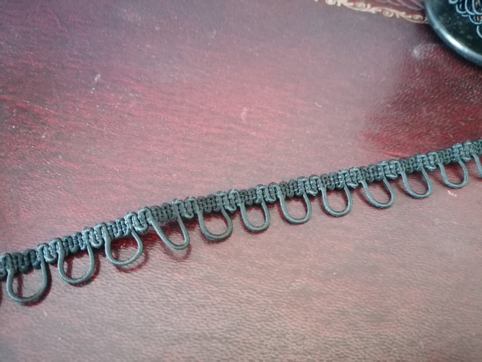 Black Bridal Button Looping Elastic Wedding Dress Buttonhole - Etsy