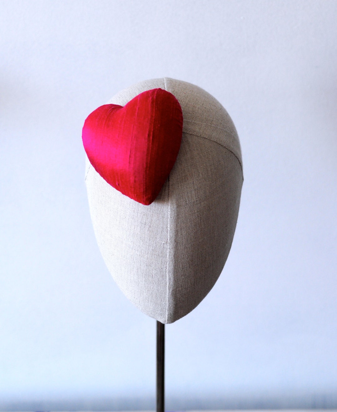 Mini Hot Pink Silk Heart Cocktail Hat Millinery Fascinator - Etsy UK