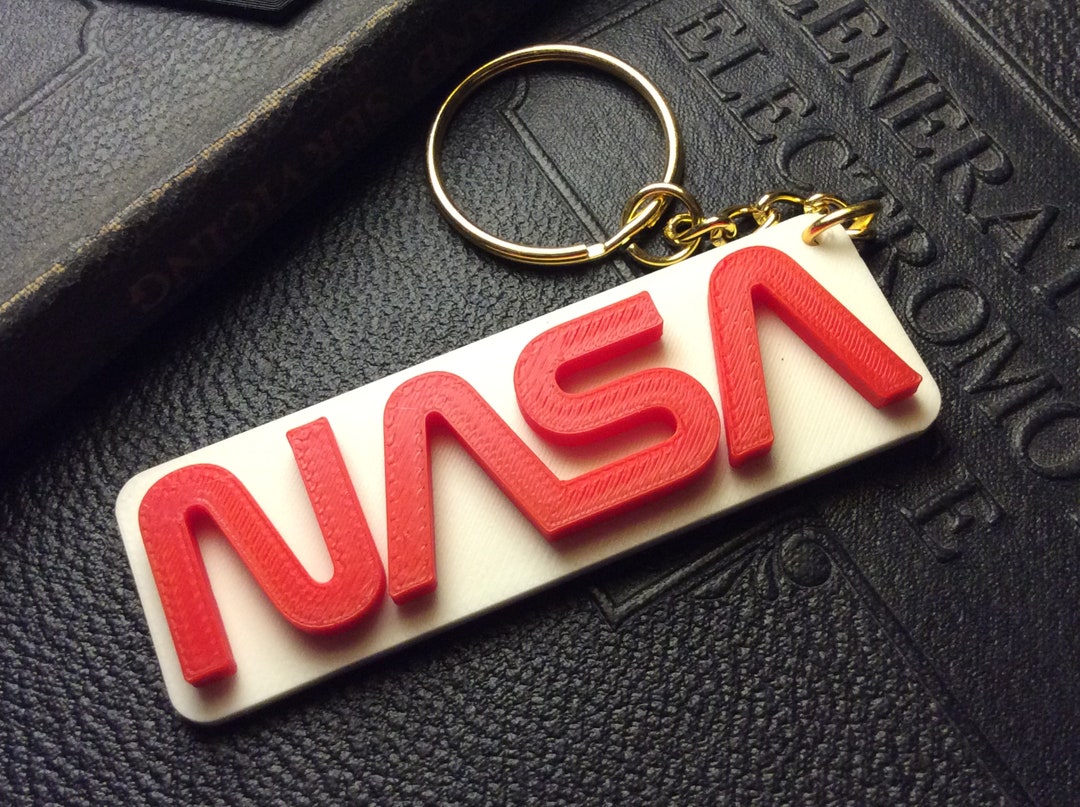 Retro Style Nasa "worm" Logo Keychain in 2 Styles! - Etsy