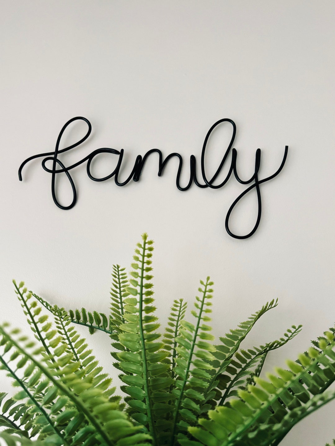 Family Wire Word Art Sign Wall Hanging Family Sign Wall Decor Wire ...