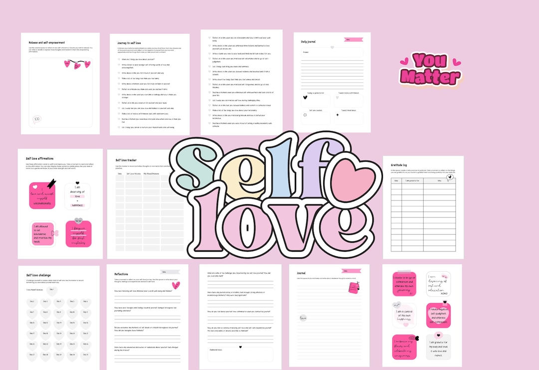 Self-love Journal,self-care Journal,mental Health Journal,affirmation ...