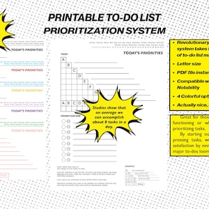 To-do List Priority System - ADHD Prioritization Tool - Minimalist ...