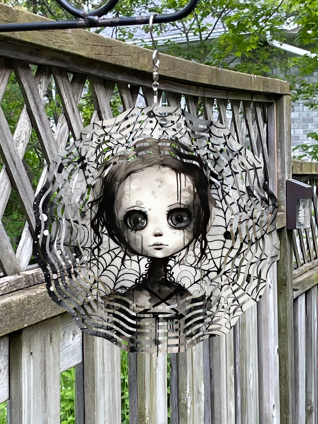 Gothic Wind Spinner Metal Yard Decor for Outdoor Backyard Patio ...