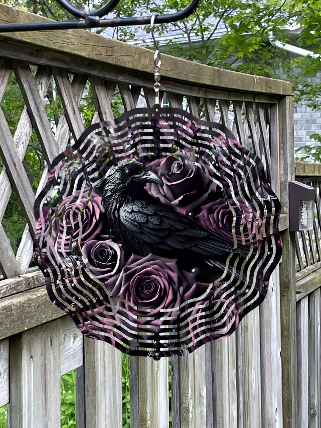 Raven Wind Spinner Metal Yard Decor for Outdoor Backyard Patio ...