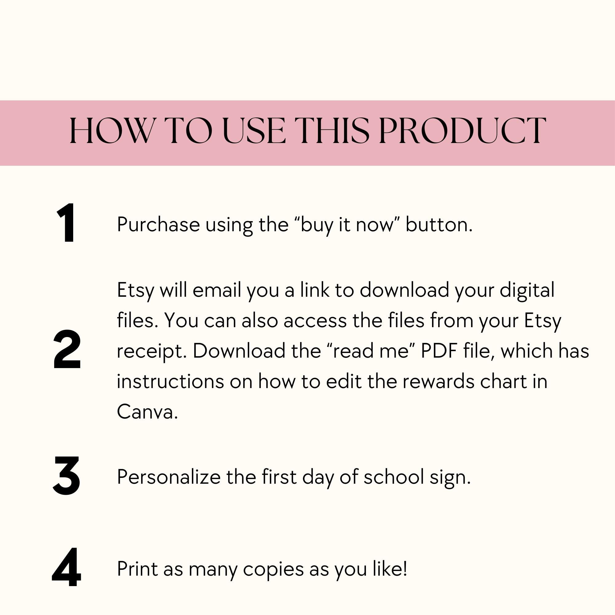 Pink First Day of School Sign|back to School Sign Printable|editable ...