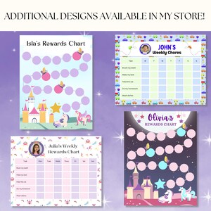 Rewards Chart Printable PDF | Kids Routine Chart | Kids Chore Chart ...