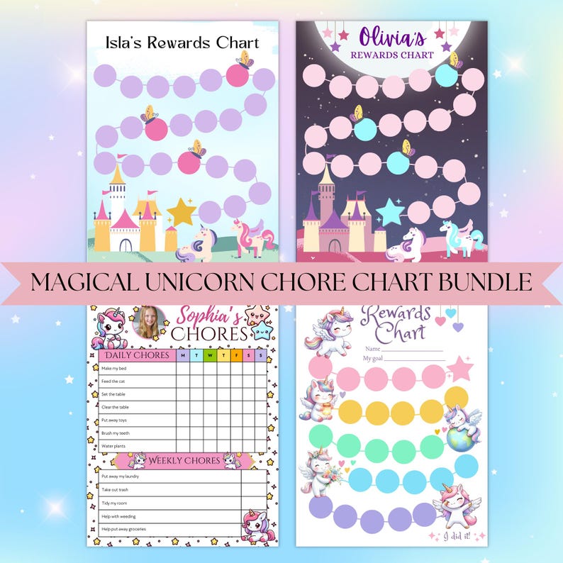 Kids Chore Chart, Printable Editable Chore Chart Kids, Responsibility ...