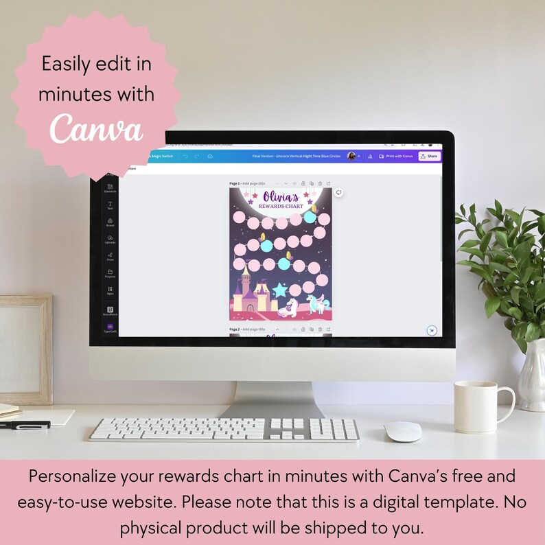 Cute Printable Kids Rewards Chart Kids Routine Chart Kids Chore Chart ...