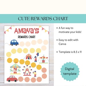 Printable Kids Reward Chart, Printable Kids Behavior Chart, Kids Chore ...