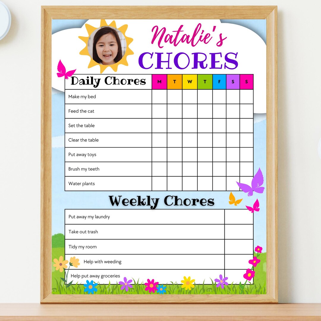 Rewards Chart Printable PDF | Kids Routine Chart | Kids Chore Chart ...