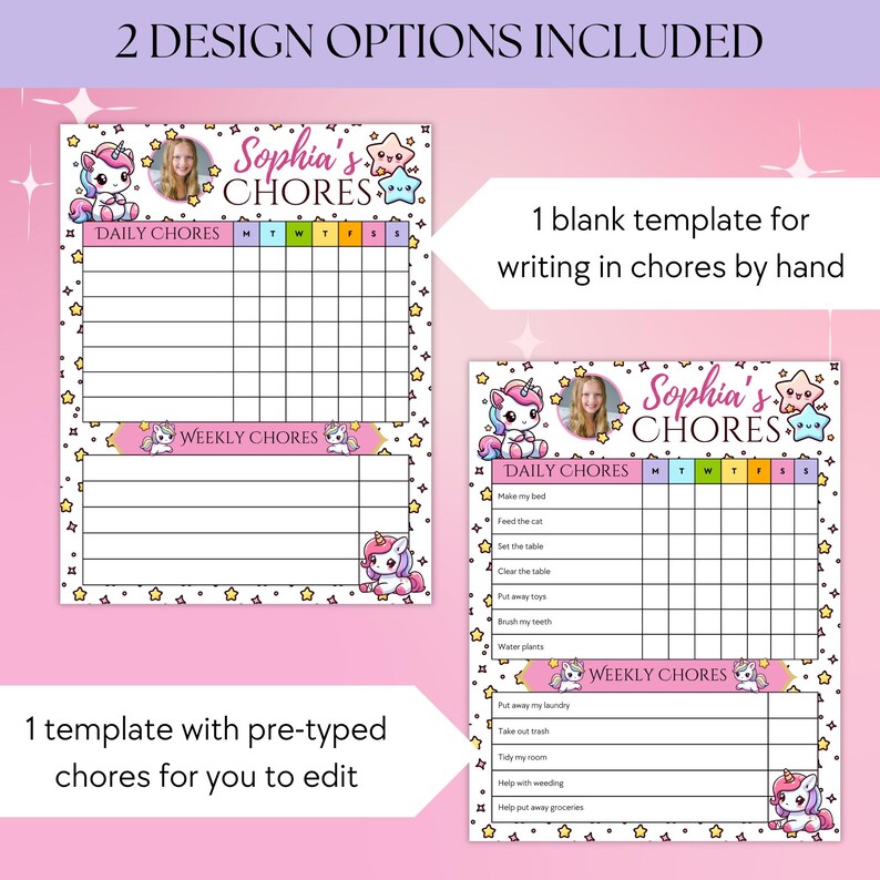 Rewards Chart Printable Pdf,kids Routine Chart,kids Chore Chart,kids ...