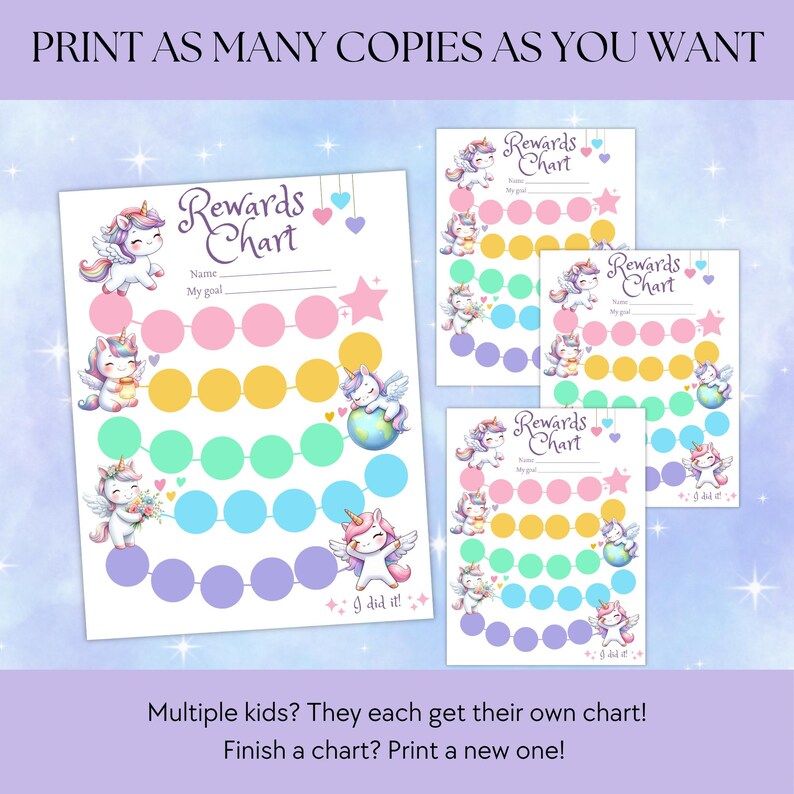 Kids Reward Chart, Preschool, Toddler, Printable Rewards Chart for Kids ...