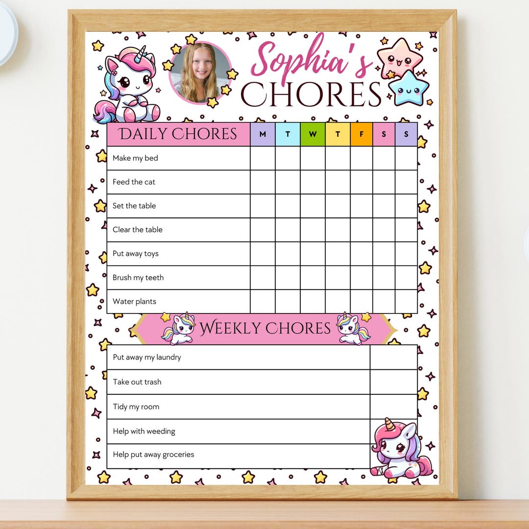 Rewards Chart Printable Pdf,kids Routine Chart,kids Chore Chart,kids ...