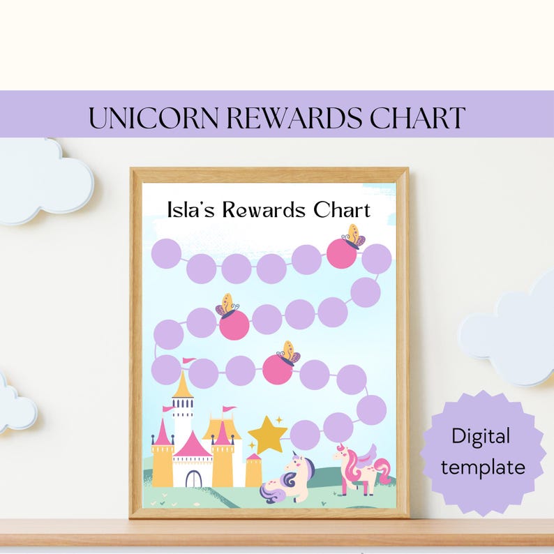 Unicorn Printable Kids Rewards Chart Kids Routine Chart Kids Chore ...