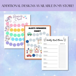 Printable Unicorn Kids Rewards Chart | Kids Routine Chart | Kids Chore ...