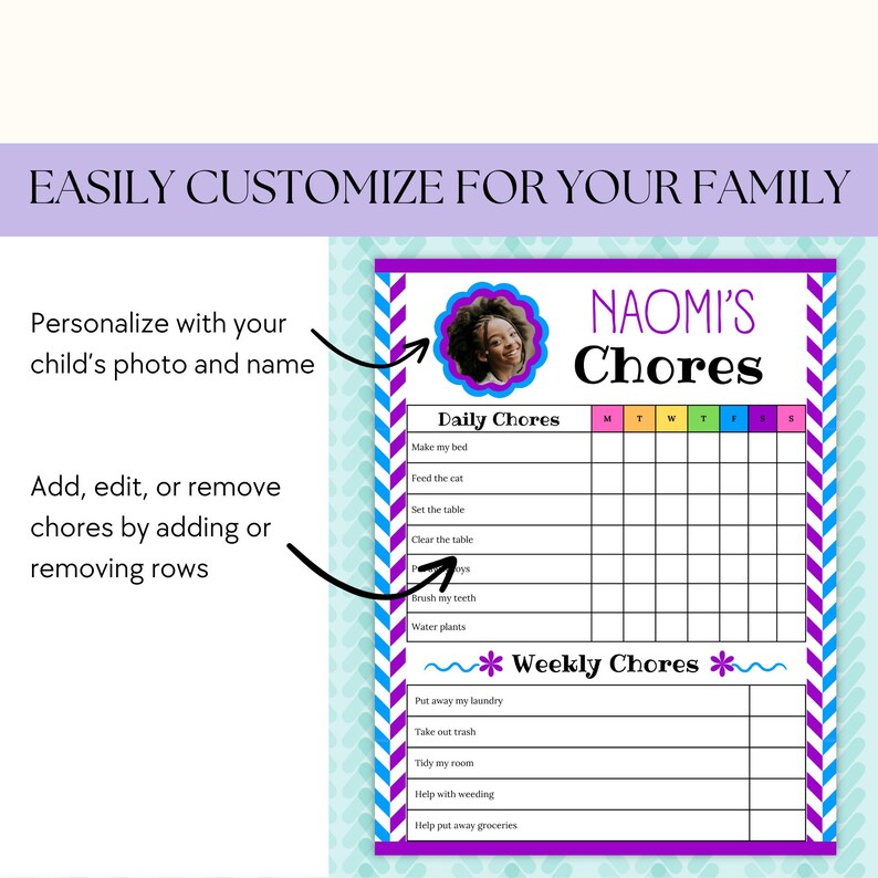 Purple Rewards Chart Printable,kids Routine Chart,kids Chore Chart,kids ...