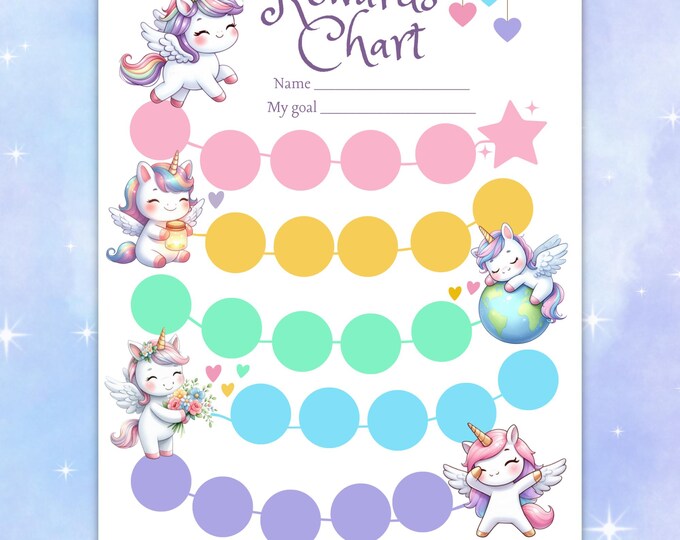 Kids Reward Chart, Preschool, Toddler, Printable Rewards Chart for Kids ...