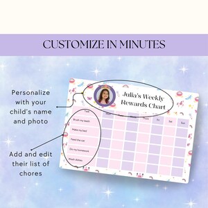 Princess Chore Chart | Kids Routine Chart | Kids Chore Chart Printable ...