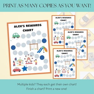 Car Themed Printable Kids Chore Chart Kids Rewards Chart Kids ...