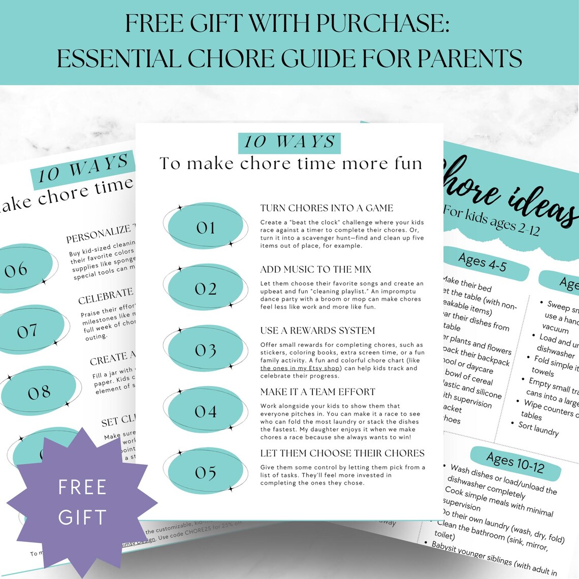 Adult Chore Chart Printable, Family Chore Chart Template, Teens, Weekly ...